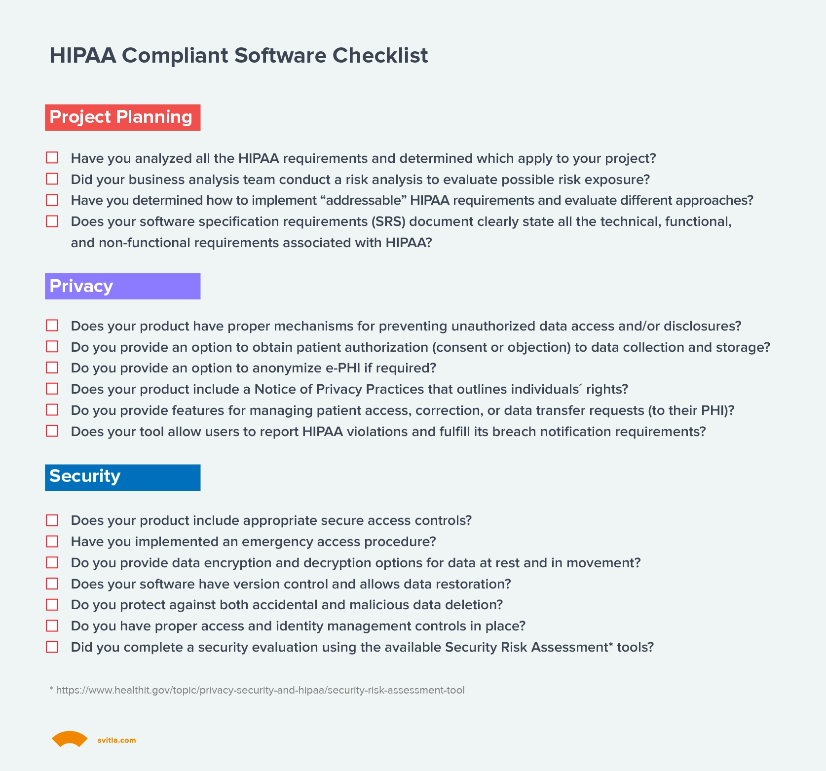 How to Make HIPAA-Compliant Software (+Checklist) | Svitla Systems